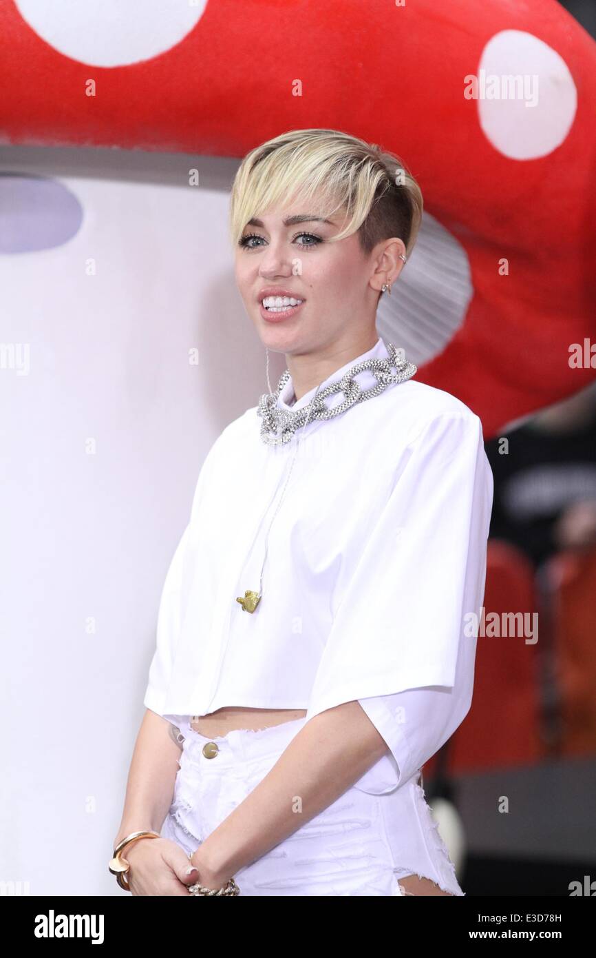 Miley Cyrus performs on the 'Today' show as part of their NBC Toyota ...