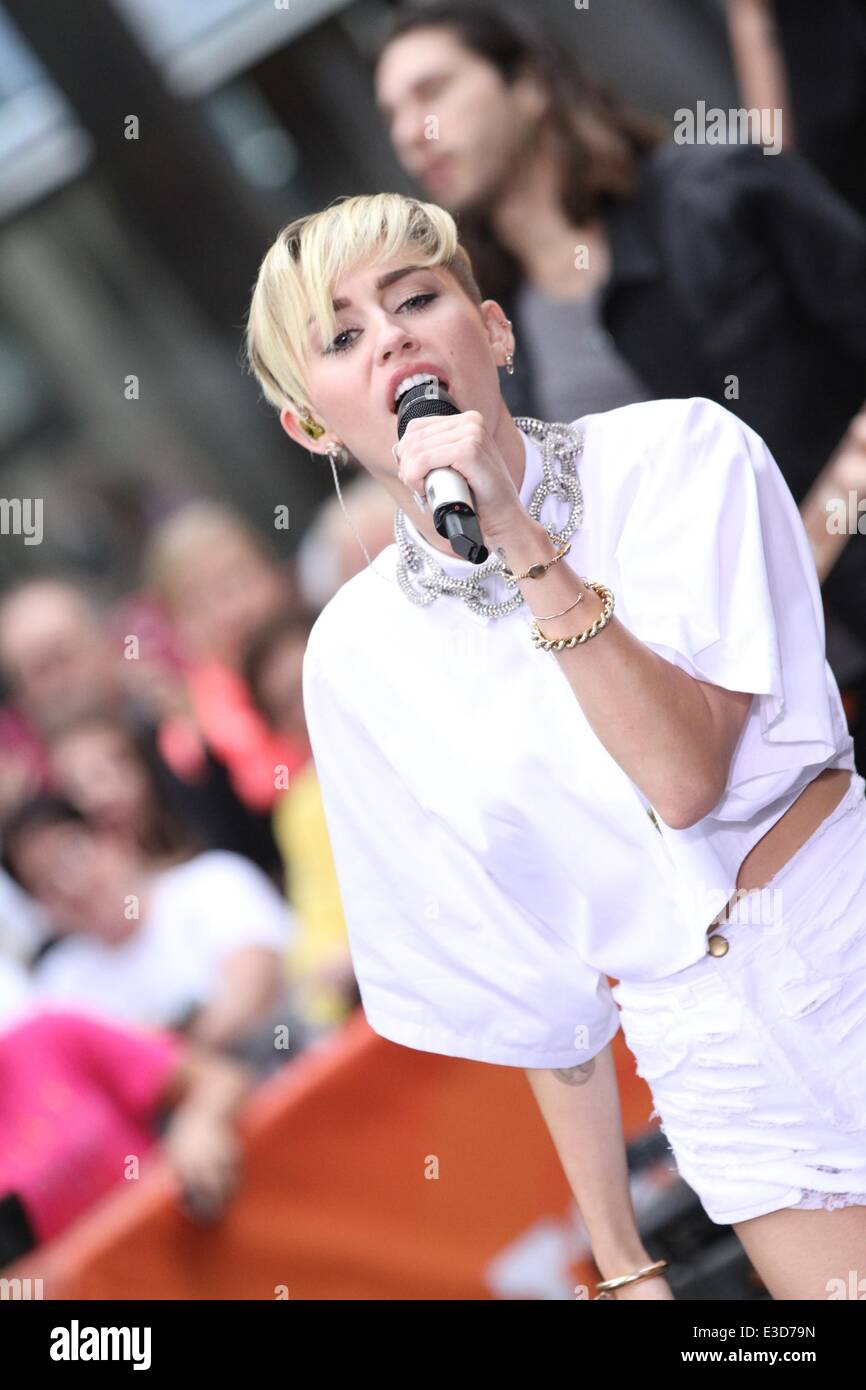 Miley Cyrus performs on the 'Today' show as part of their NBC Toyota ...