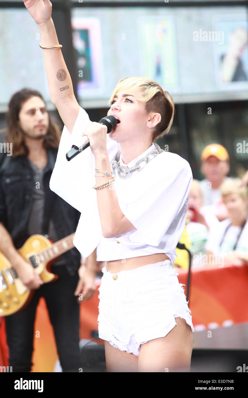 Miley Cyrus performs on the 'Today' show as part of their NBC Toyota ...