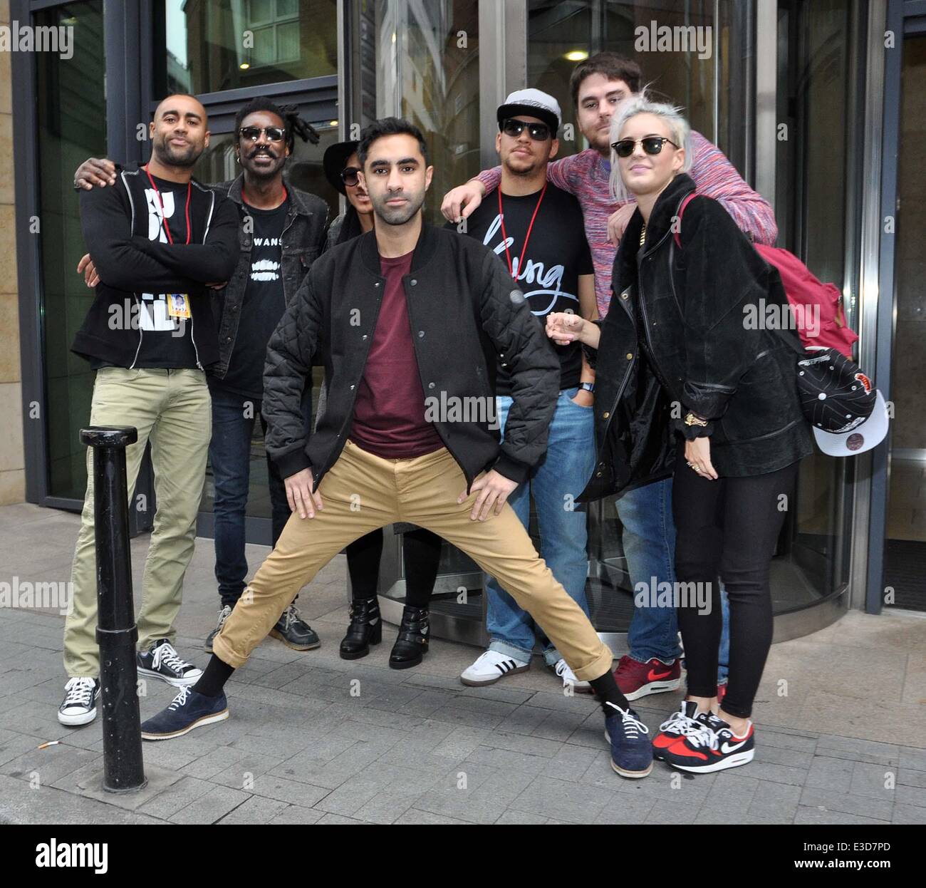 British electronic music quartet Rudimental outside Today FM studios ...