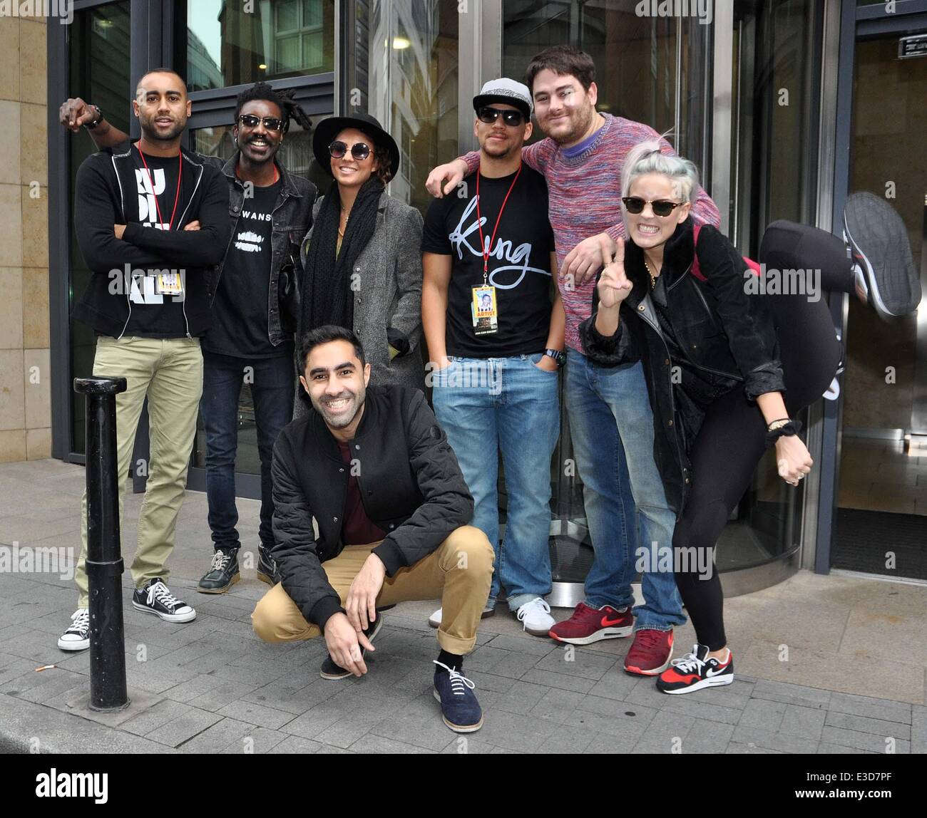 British electronic music quartet Rudimental outside Today FM studios ...