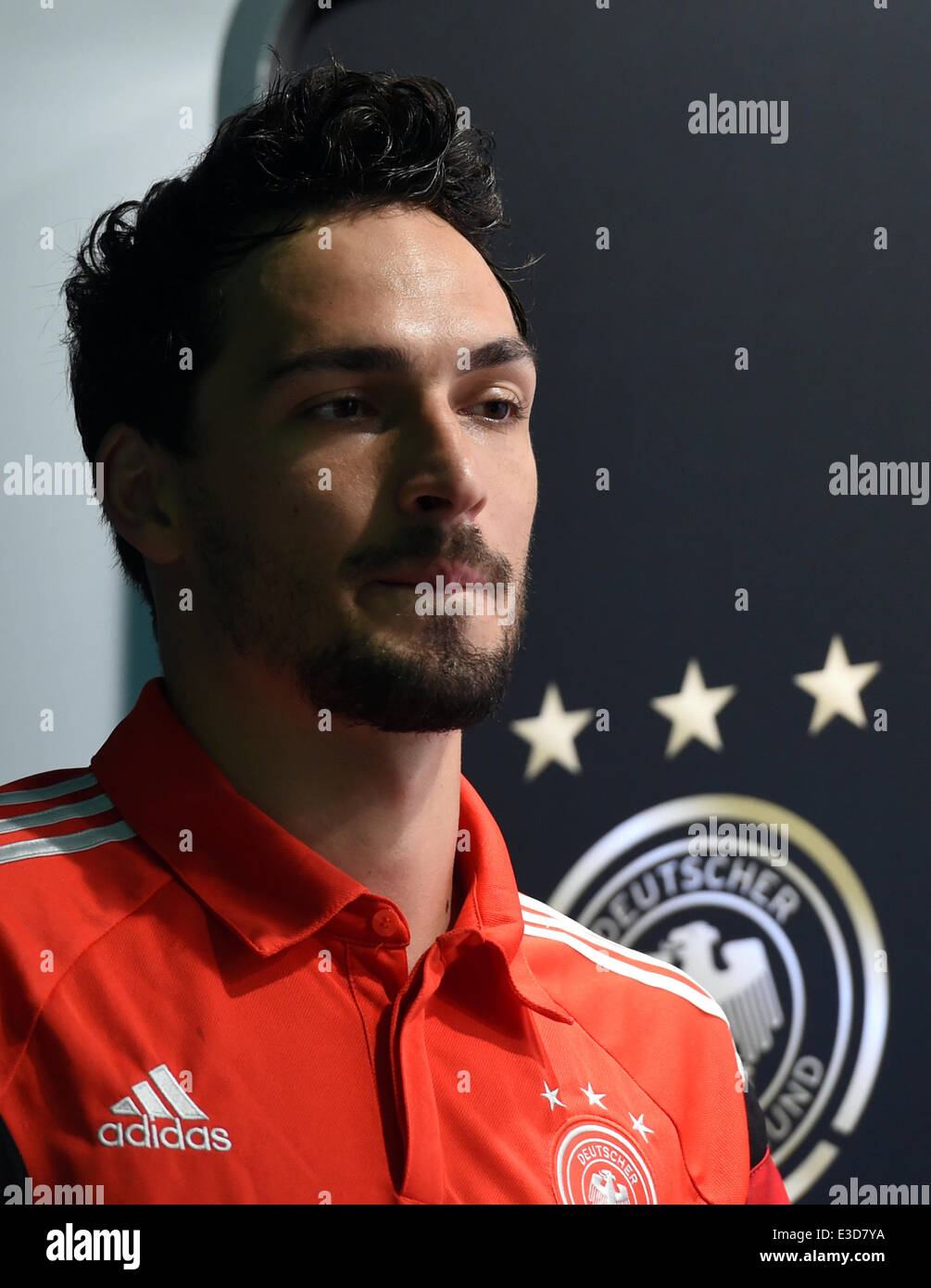 Santo Andre, Brazil. 23rd June, 2014. Mats Hummels arrives for a press ...