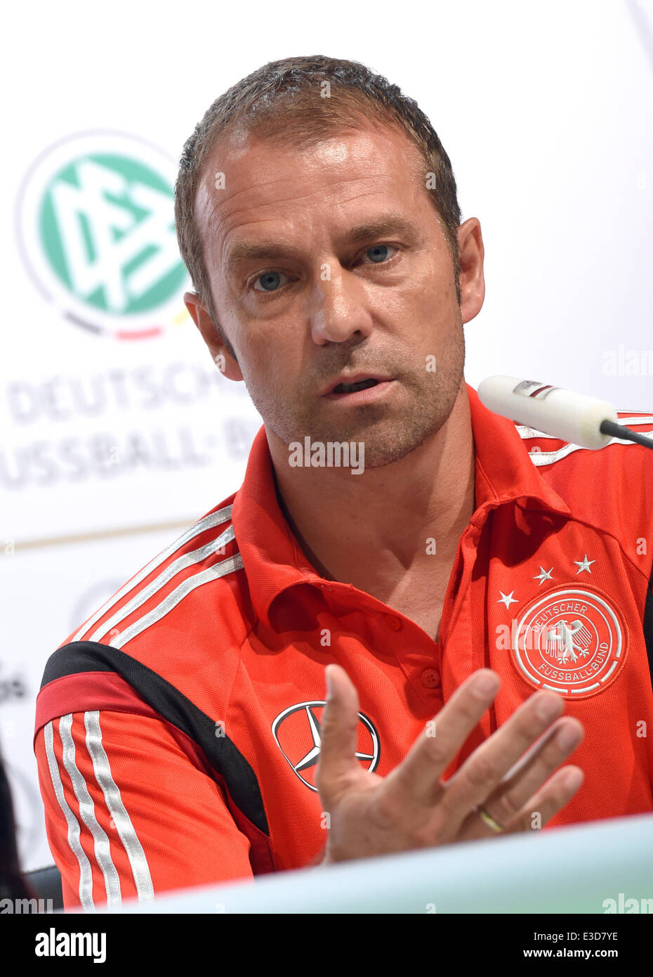 Santo Andre, Brazil. 23rd June, 2014. Assistant coach Hansi Flick seen ...
