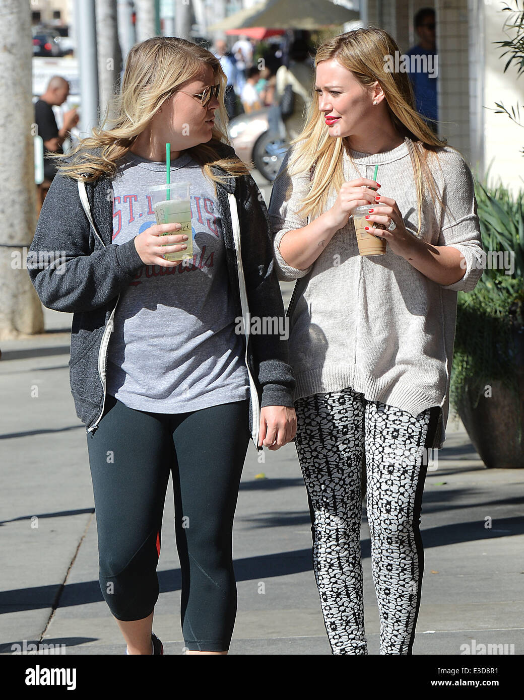 Hilary Duff leaving Starbucks in Beverly Hills with a friend Featuring ...