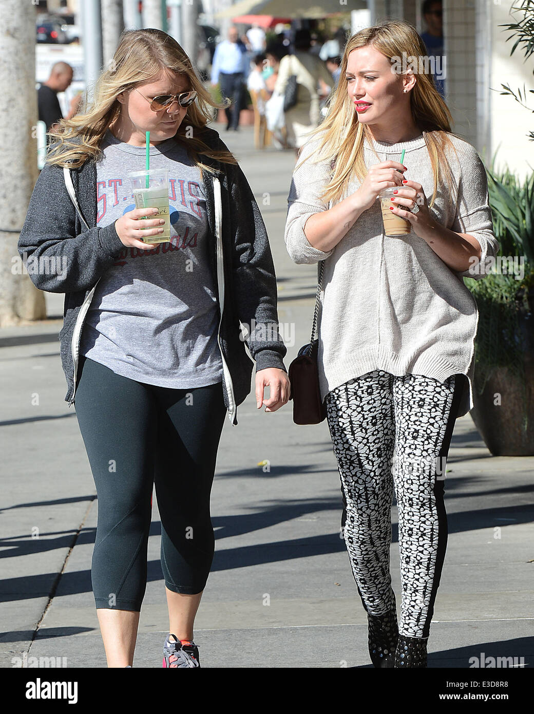 Hilary Duff leaving Starbucks in Beverly Hills with a friend Featuring ...