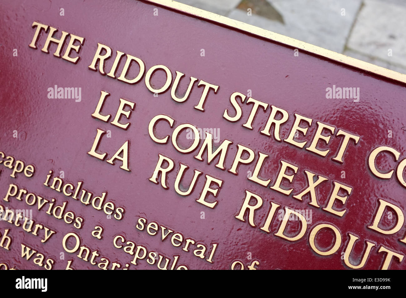 The sign outside the Ridout Street Complex in London, Ontario which is ...