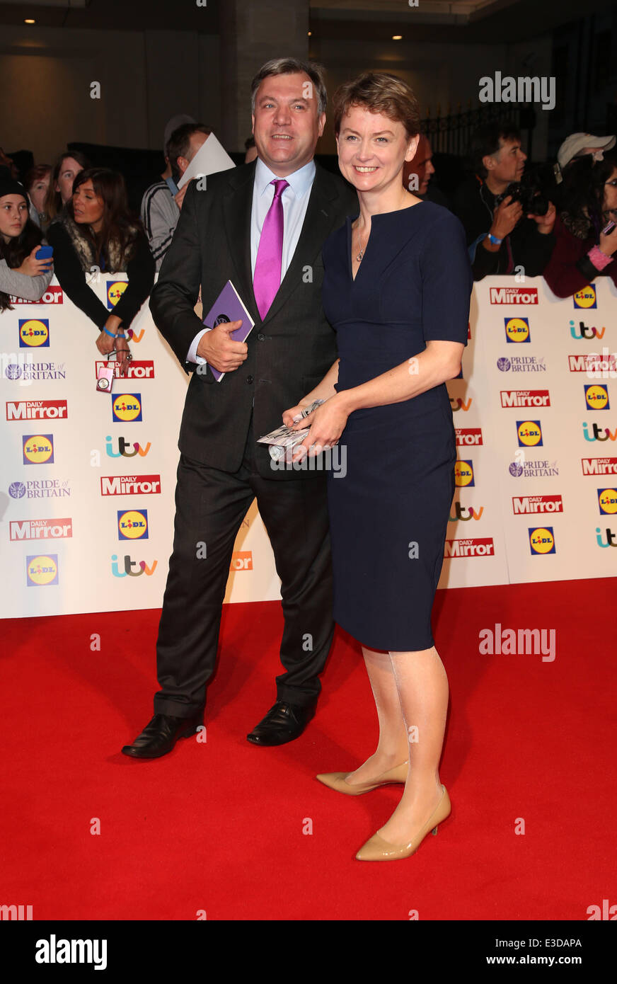 The Pride of Britain Awards 2013 - Arrivals Featuring: Ed Balls,Yvette ...