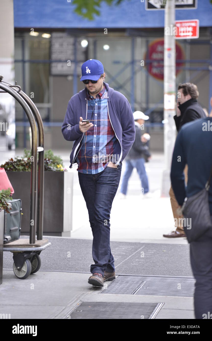Brandon Mayhew who plays Badger on Breaking is seen walking in Soho ...