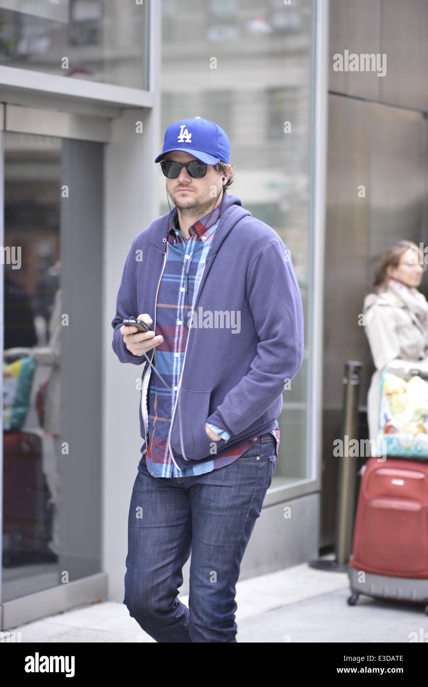 Brandon Mayhew who plays Badger on Breaking is seen walking in Soho ...