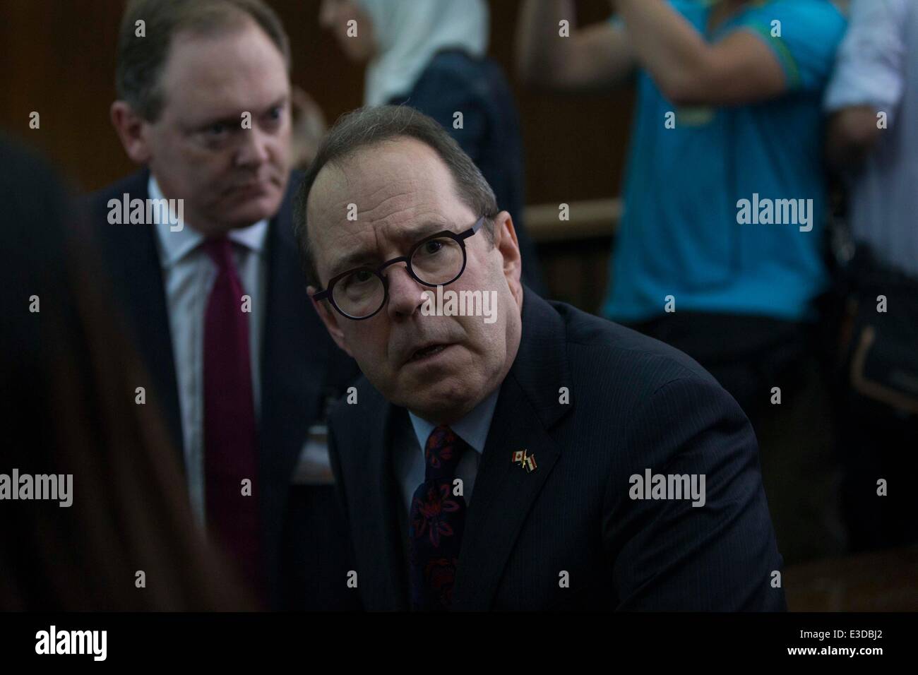 Cairo, Egypt. 23rd June, 2014. Canadian ambassador to Egypt, David ...
