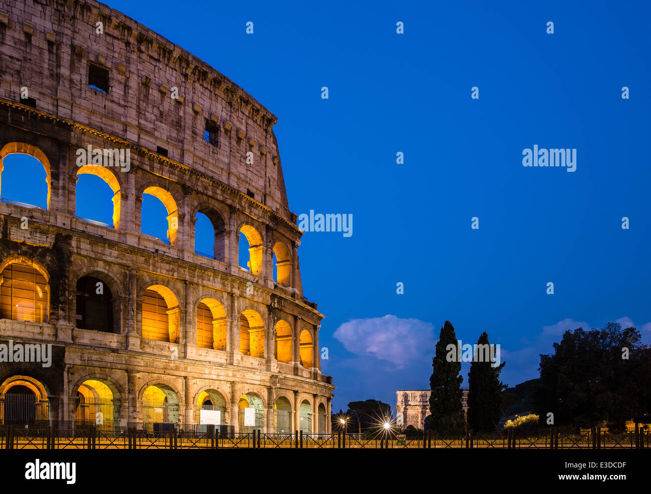 Colosseum at twilight, Rome, Italy Stock Photo - Alamy