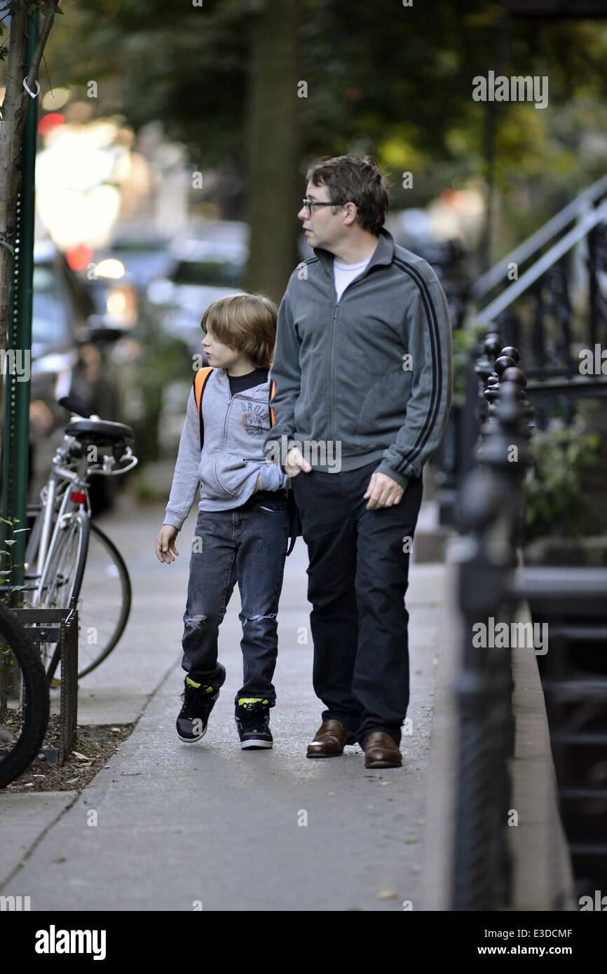 Matthew Broderick takes his son and twin daughters to school Featuring ...