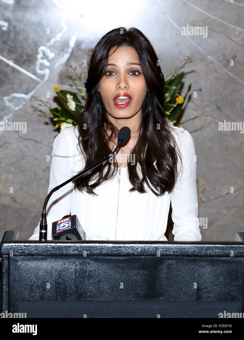 Freida Pinto illuminates the Empire State Building Featuring: Freida ...