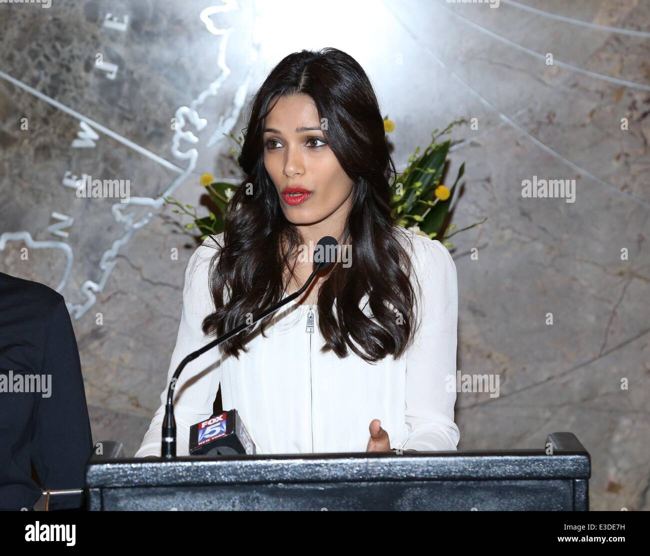 Freida Pinto illuminates the Empire State Building Featuring: Freida ...