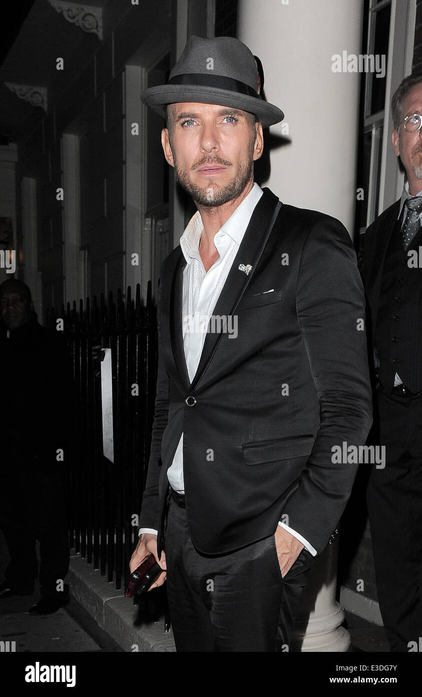 Matt Goss pictured leaving The Arts Club at 3:30am Featuring: Matt Goss ...