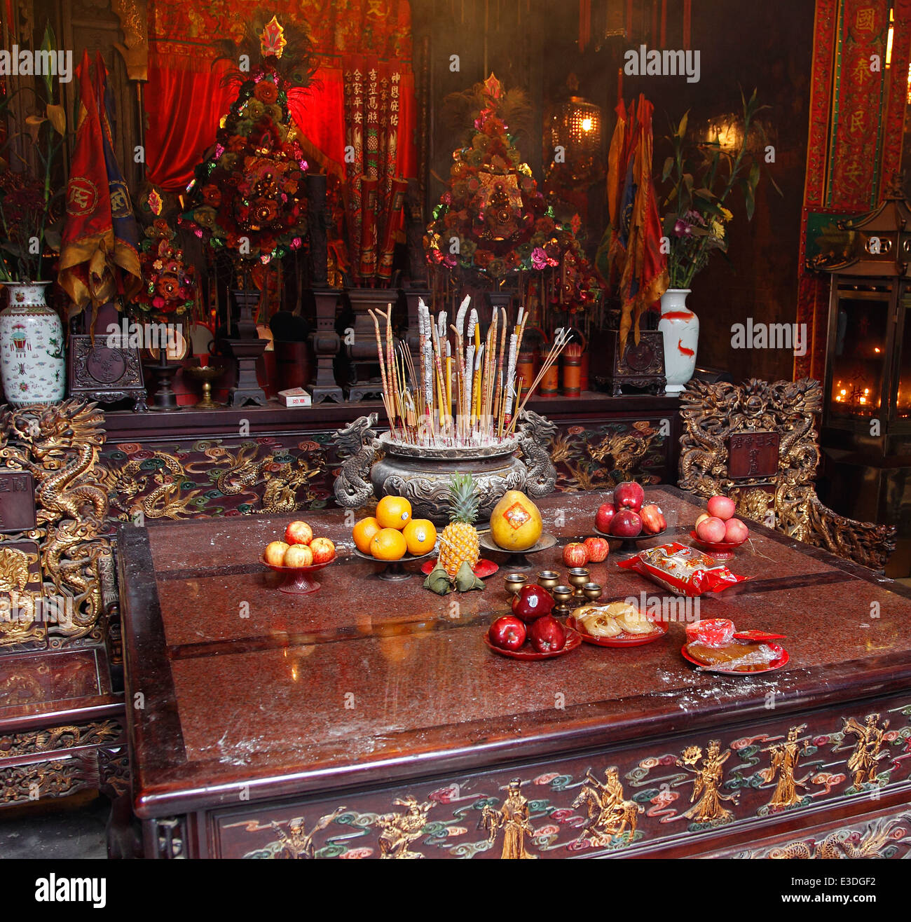 TAI PO MARKET MAN PO TEMPLE, FU SHIN STREET, HONG KONG. ASIA Stock ...