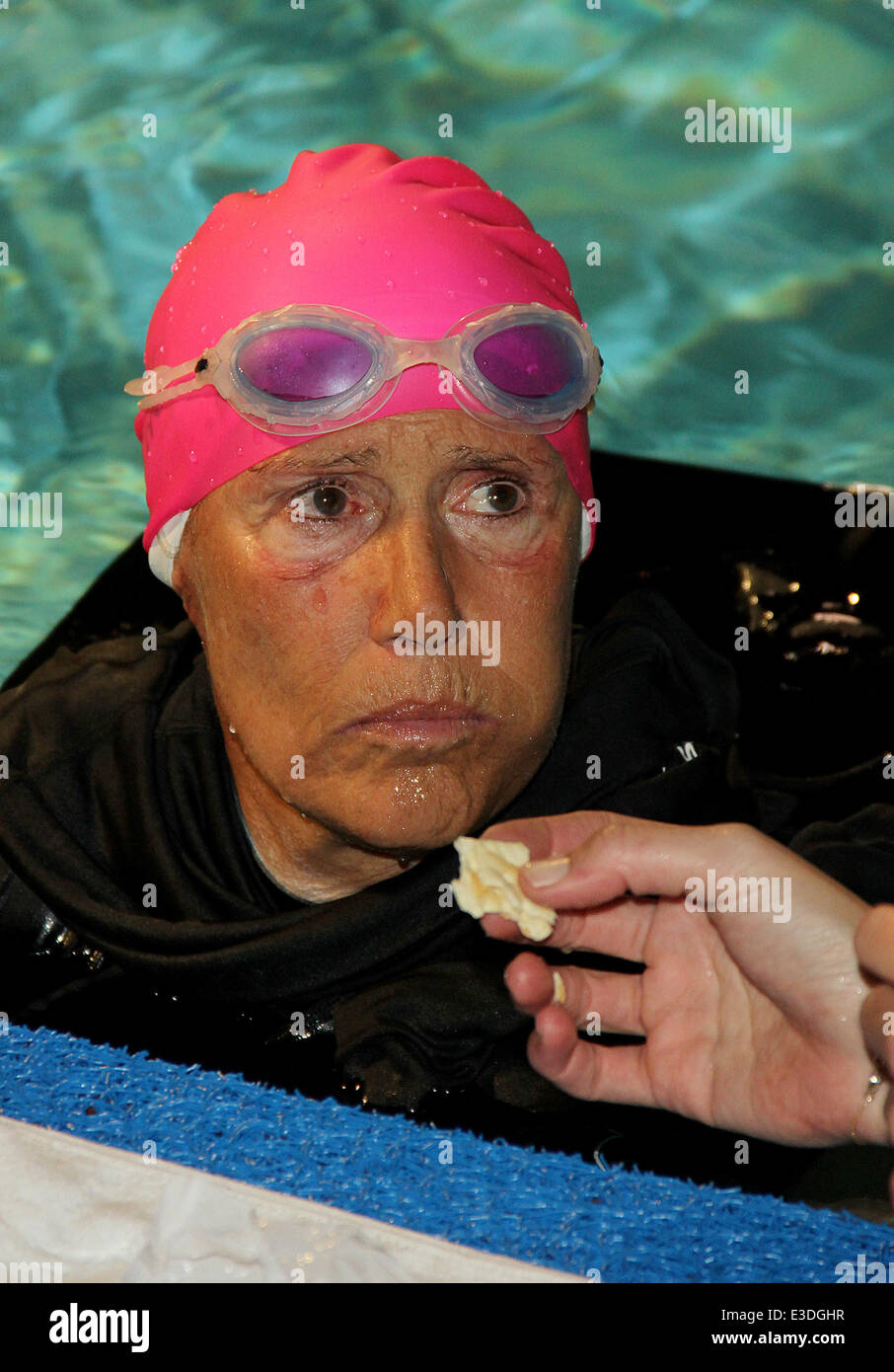 Long-distance swim legend Diana Nyad, having recently completed her ...