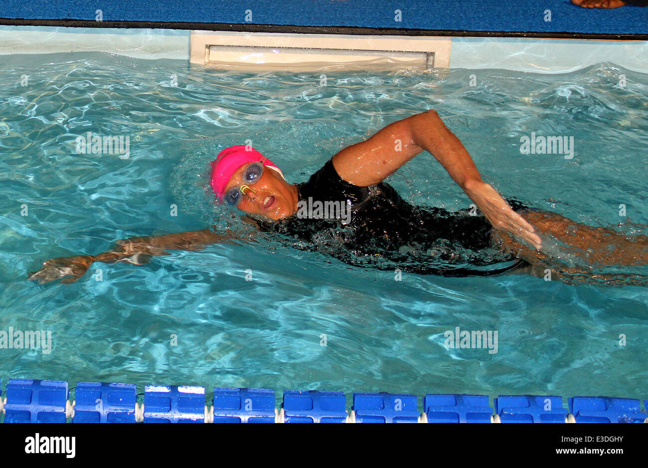 Long-distance swim legend Diana Nyad, having recently completed her ...