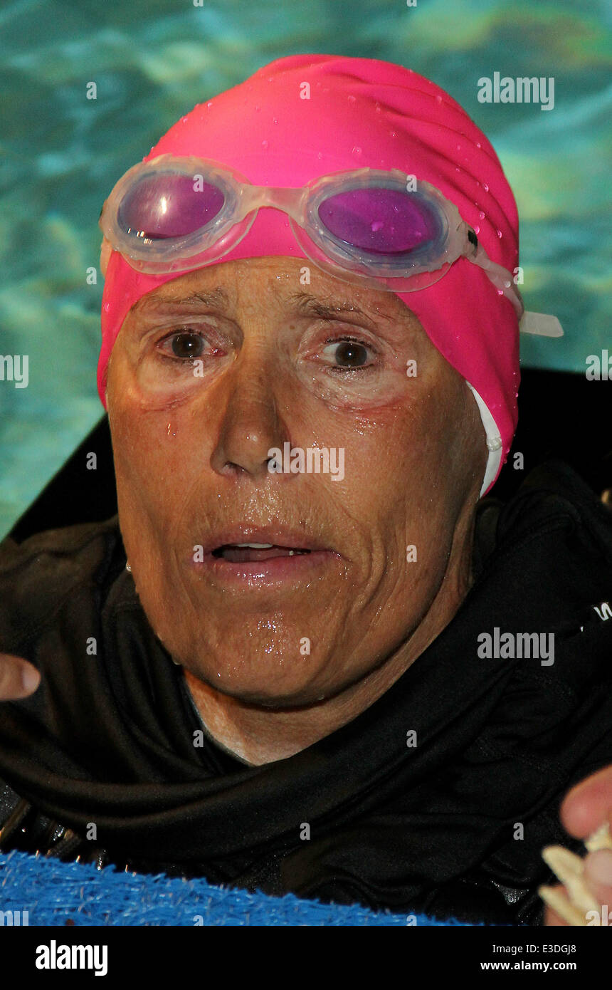 Long-distance swim legend Diana Nyad, having recently completed her ...