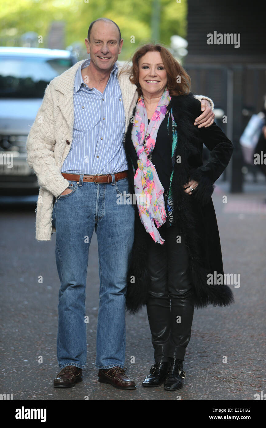 Melanie Hnd Philip Martin Brown outside the ITV studios Featuring: Melanie Hnd Philip Martin ...