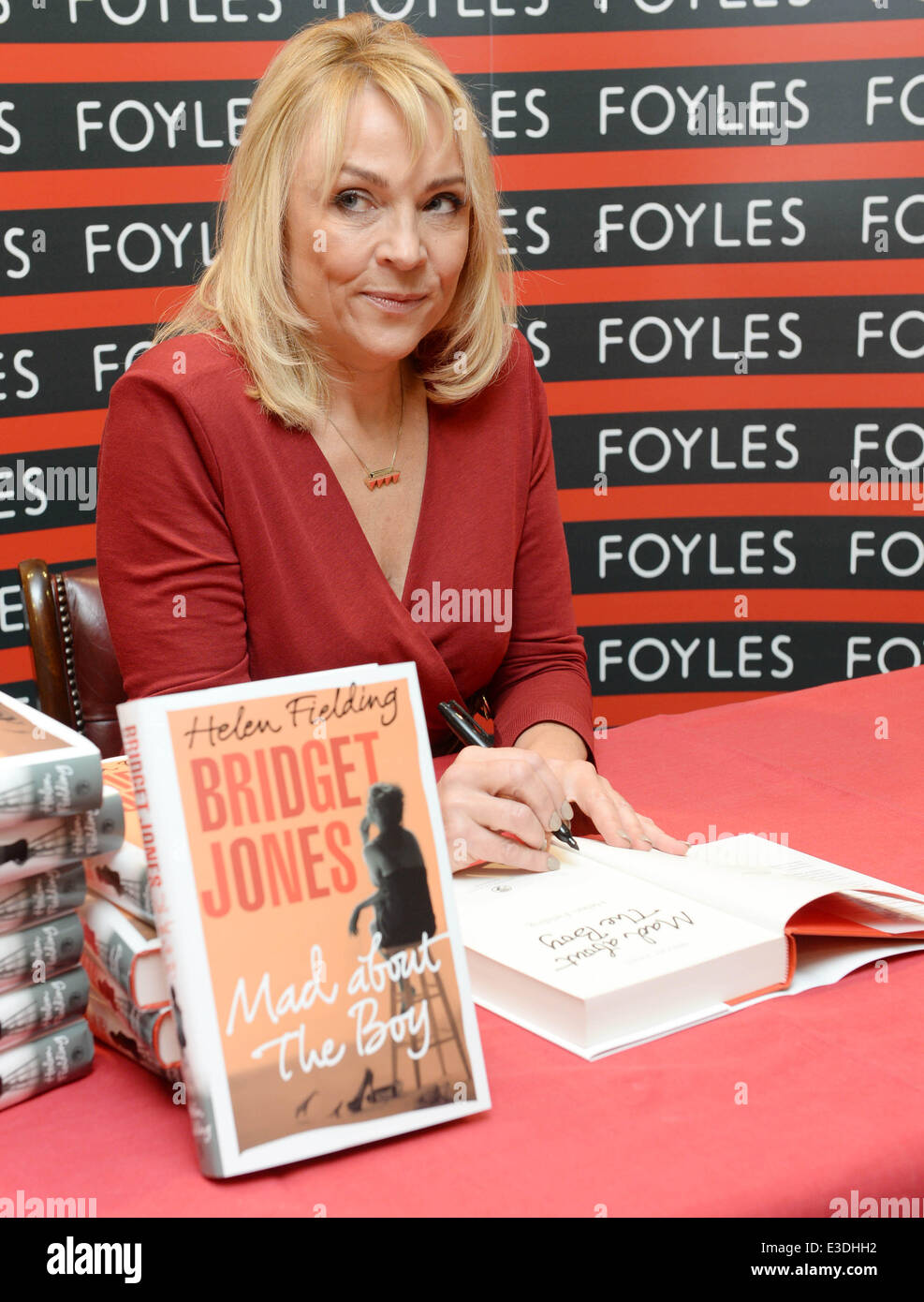 Helen Fielding signs copies of her new book 'Bridget Jones: Mad about ...