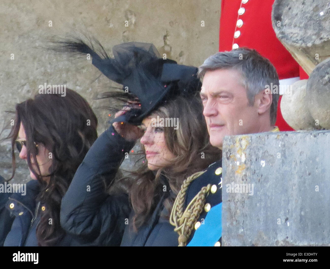 Elizabeth Hurley films a scene for the pilot show of US drama series ...