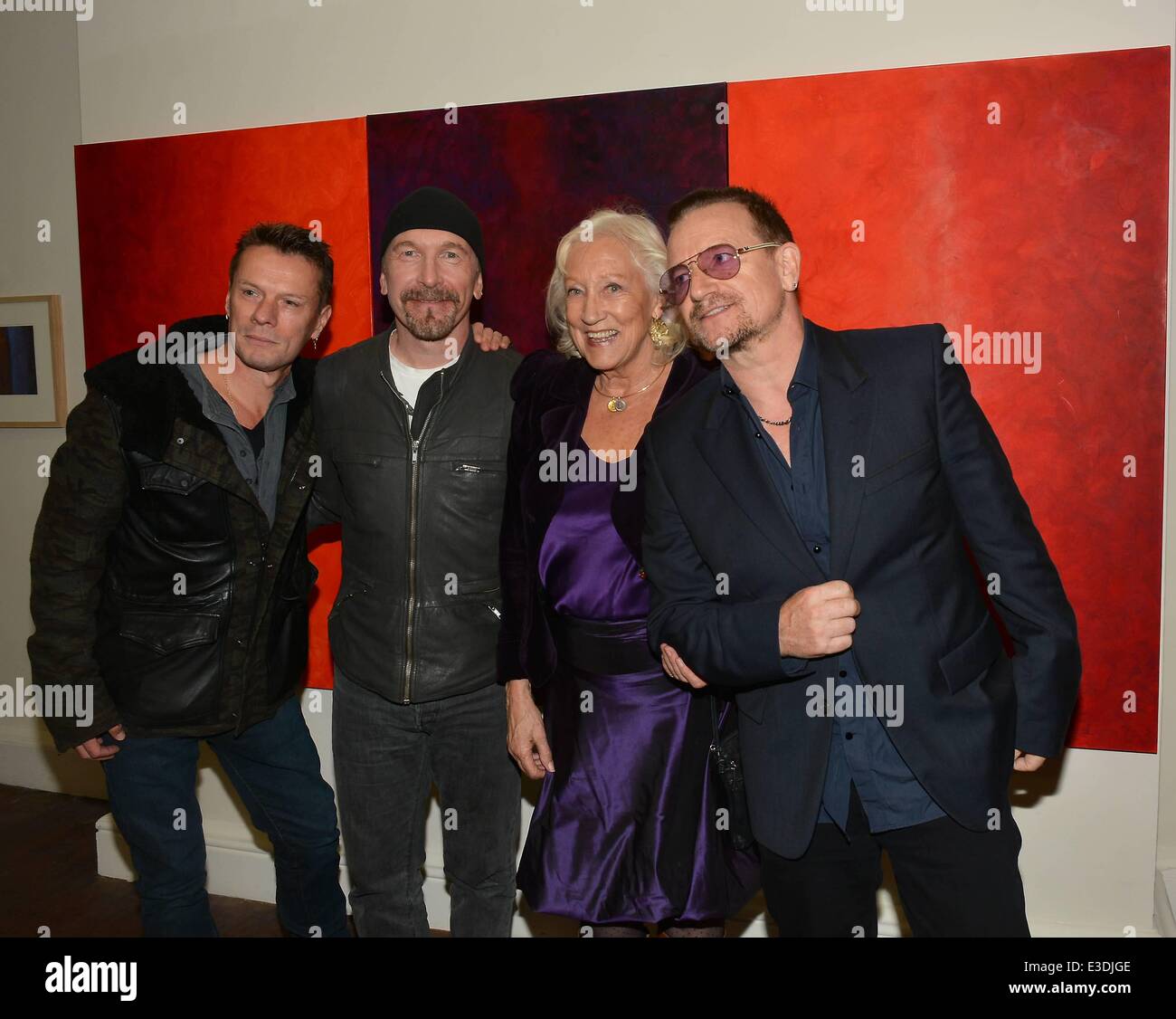 Members of U2 attend Anne Madden's art exhibition in Taylor Galleries ...