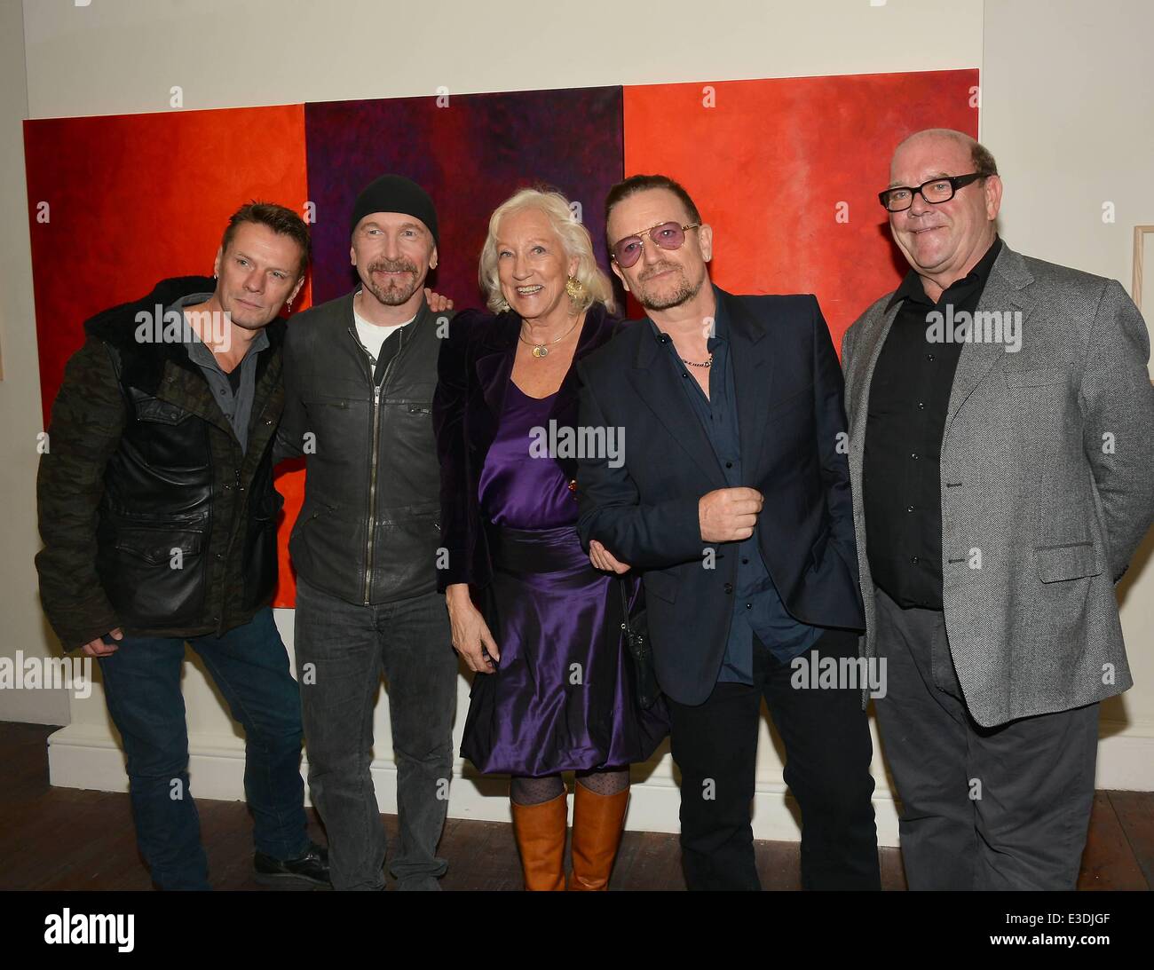Members of U2 attend Anne Madden's art exhibition in Taylor Galleries ...