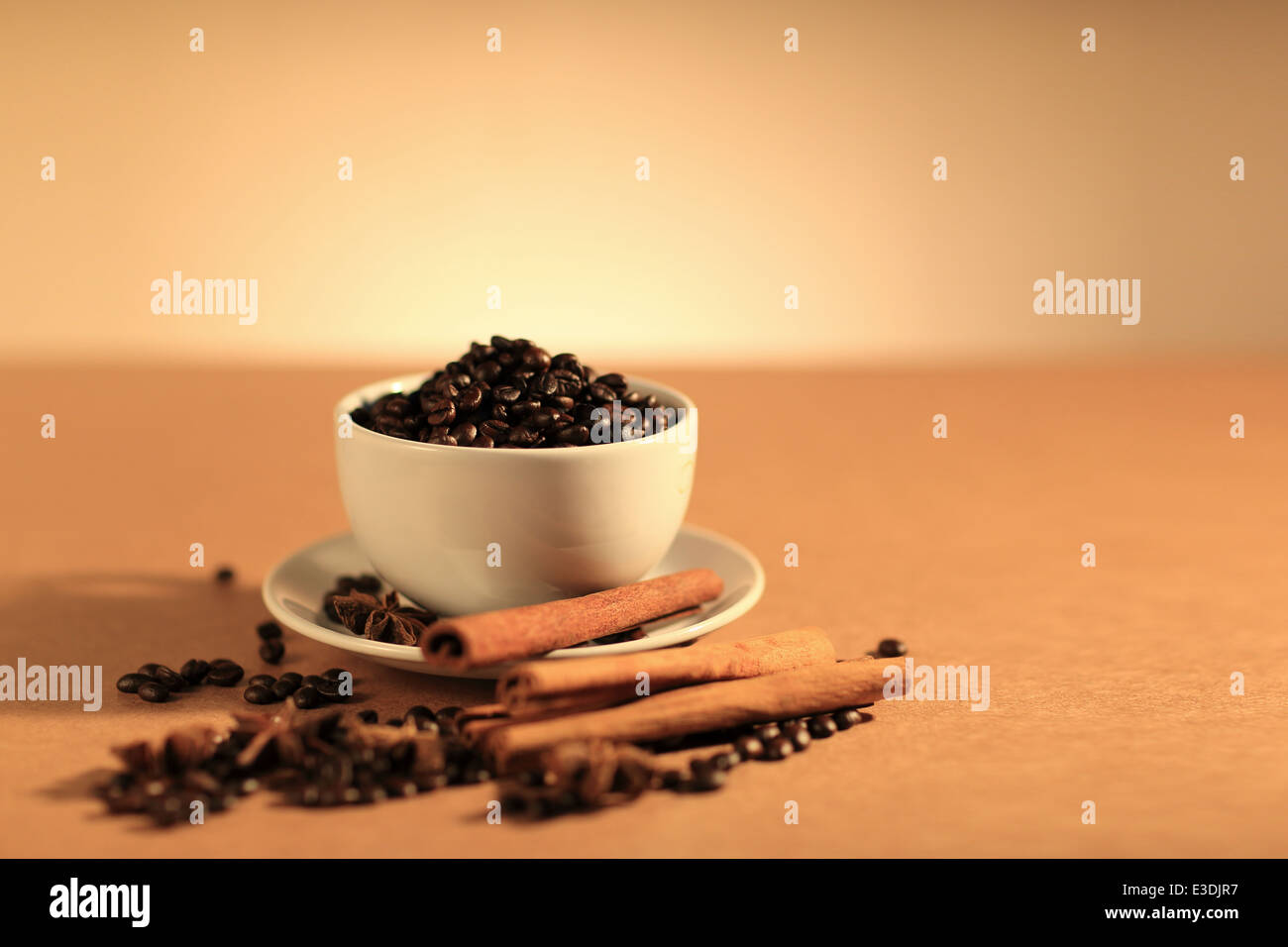 Coffee Beans and beautiful anise Stock Photo - Alamy