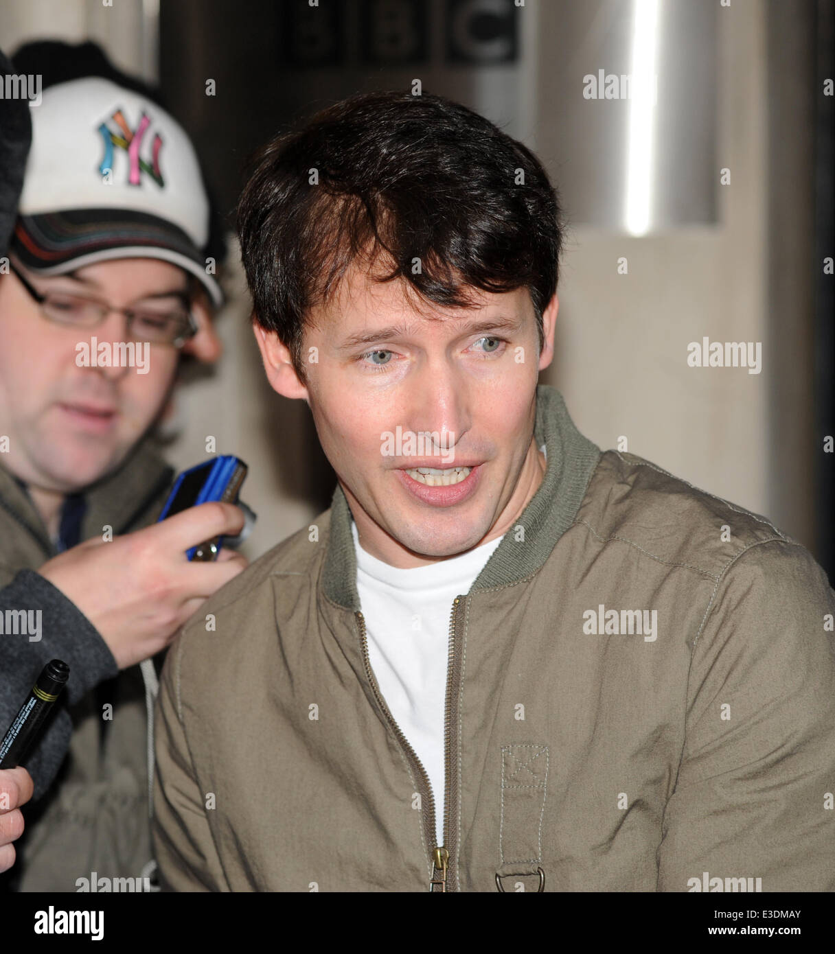 James Blunt pictured at the BBC Featuring: James Blunt Where: London ...