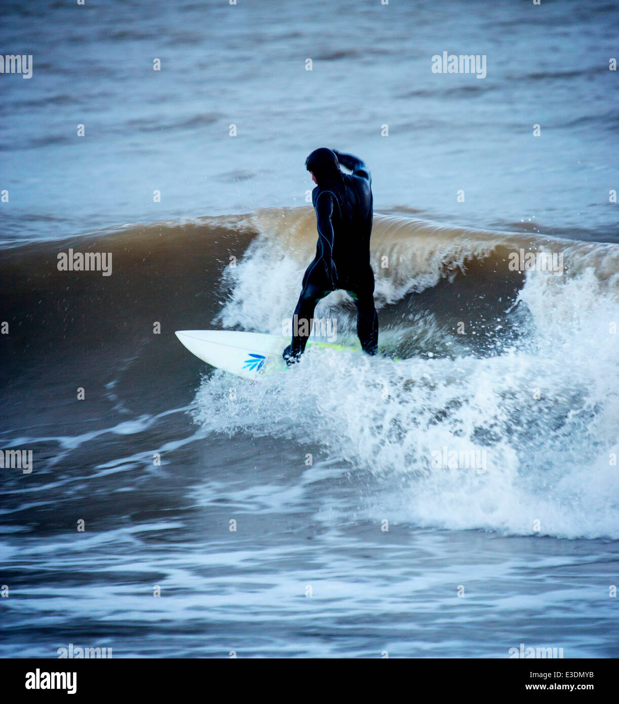 A surfer riding a wave on a surf board Stock Photo - Alamy