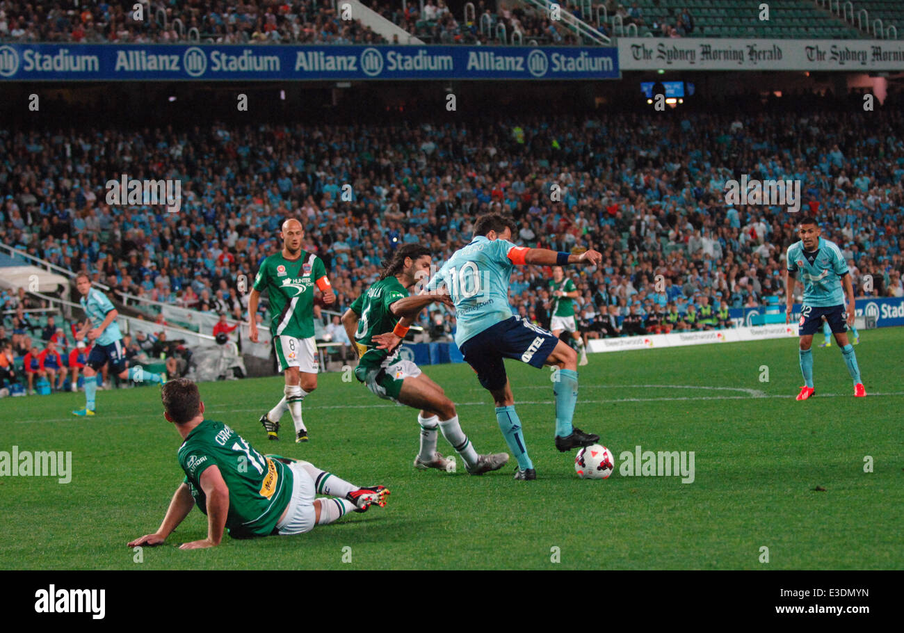 Italian footballer Alessandro Del Piero of Sydney FC in action against ...