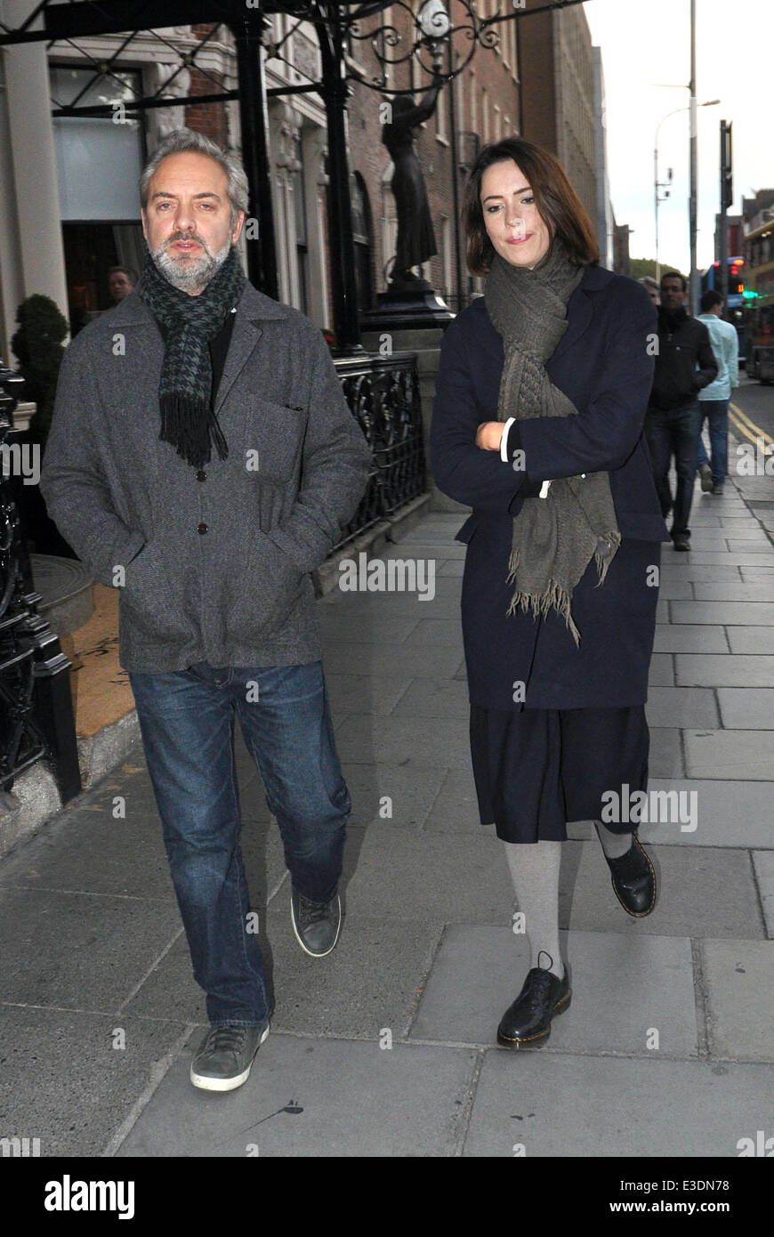Film director Sam Mendes out and about with his girlfriend and actress ...