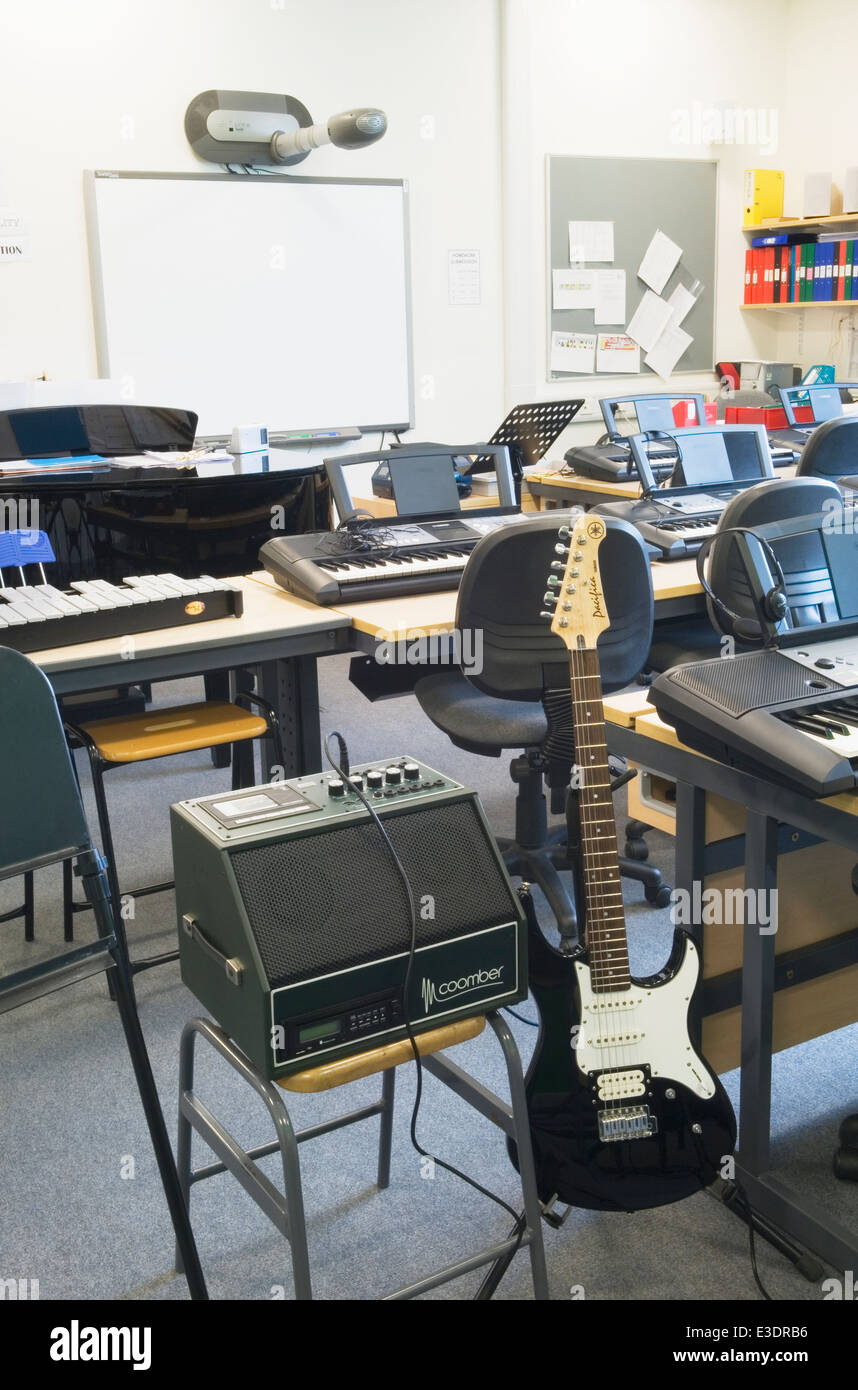 Music classroom in a modern secondary school Stock Photo - Alamy