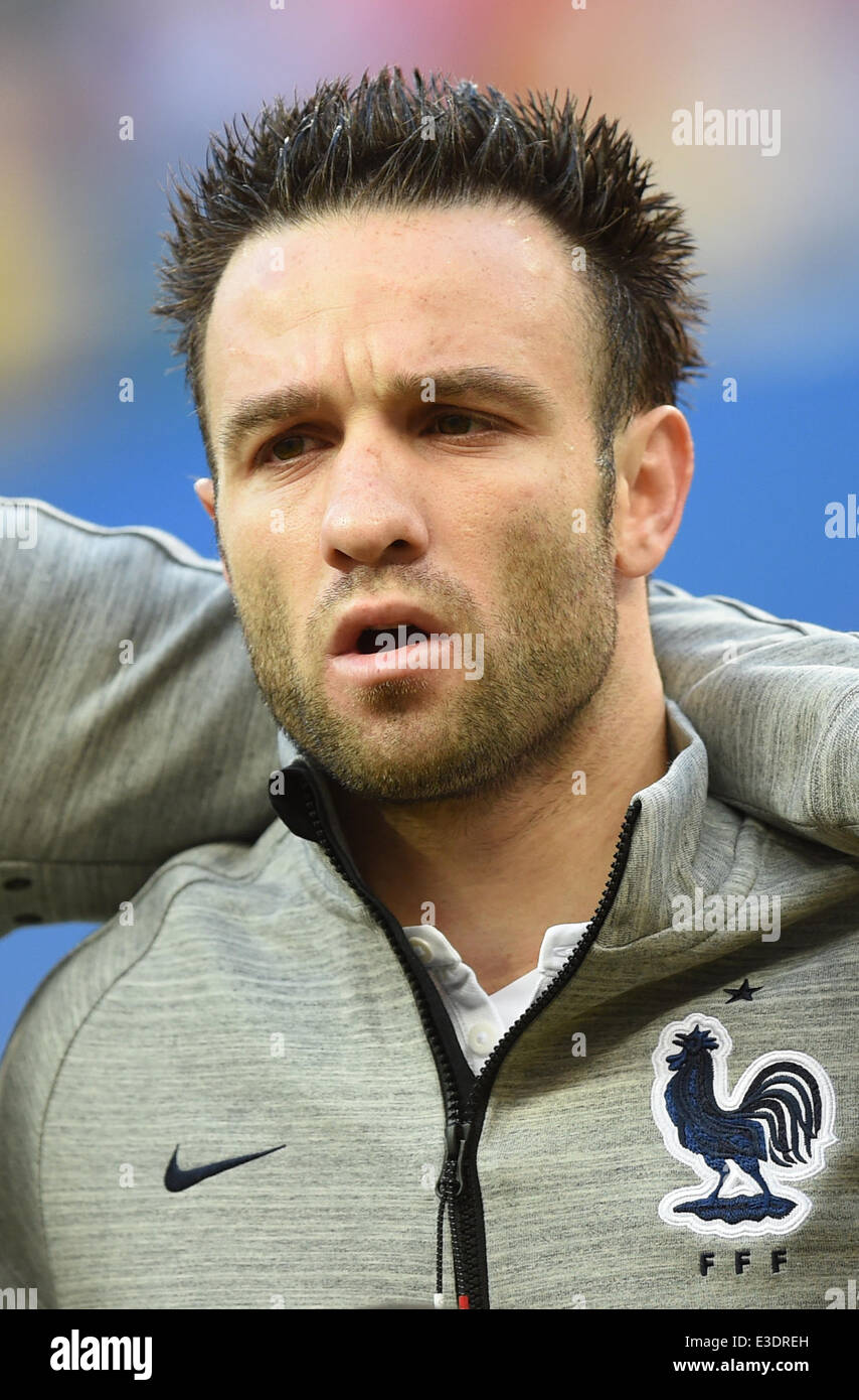 France's Mathieu Valbuena is pictured before the FIFA World Cup 2014 ...