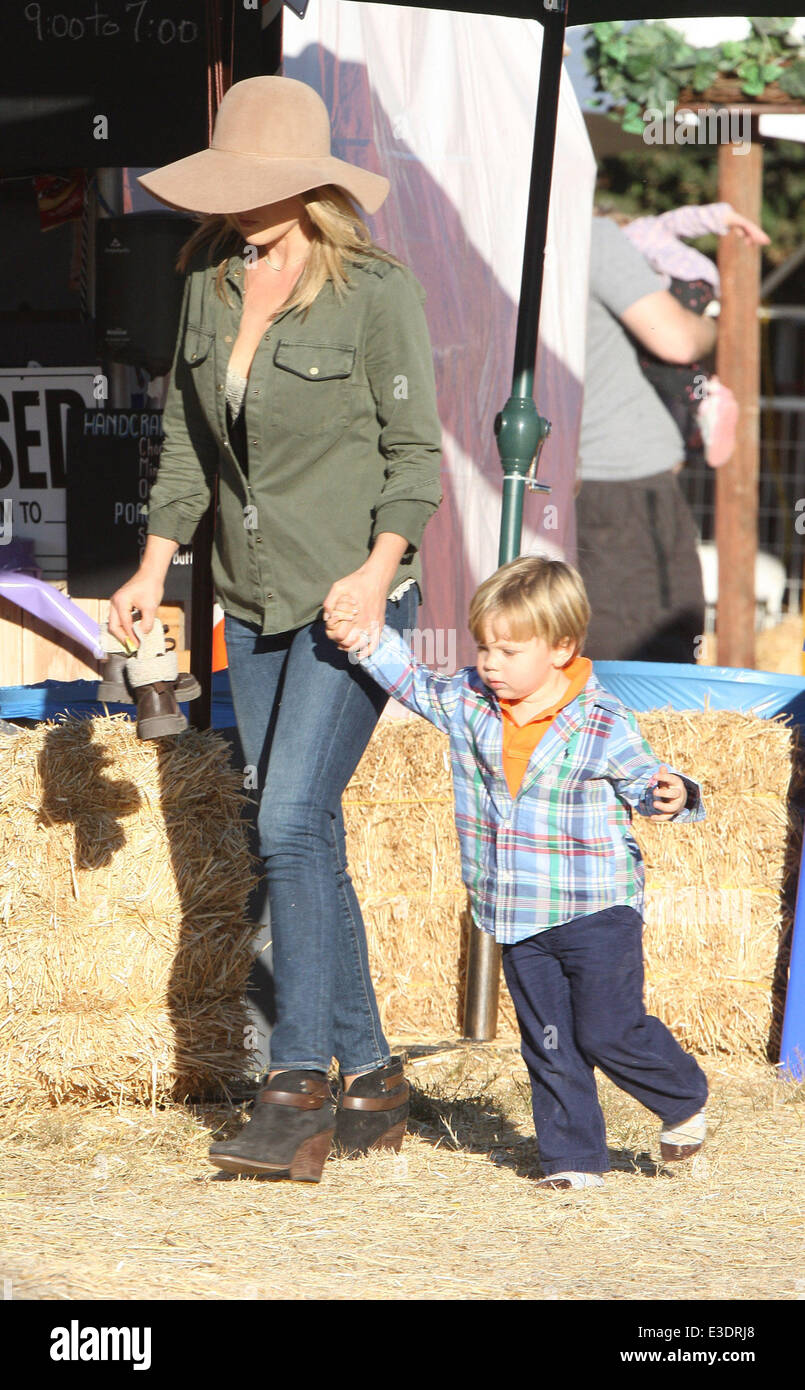 Ali Larter takes her son Theodore MacArthur to Mr. Bones Pumpkin Patch ...