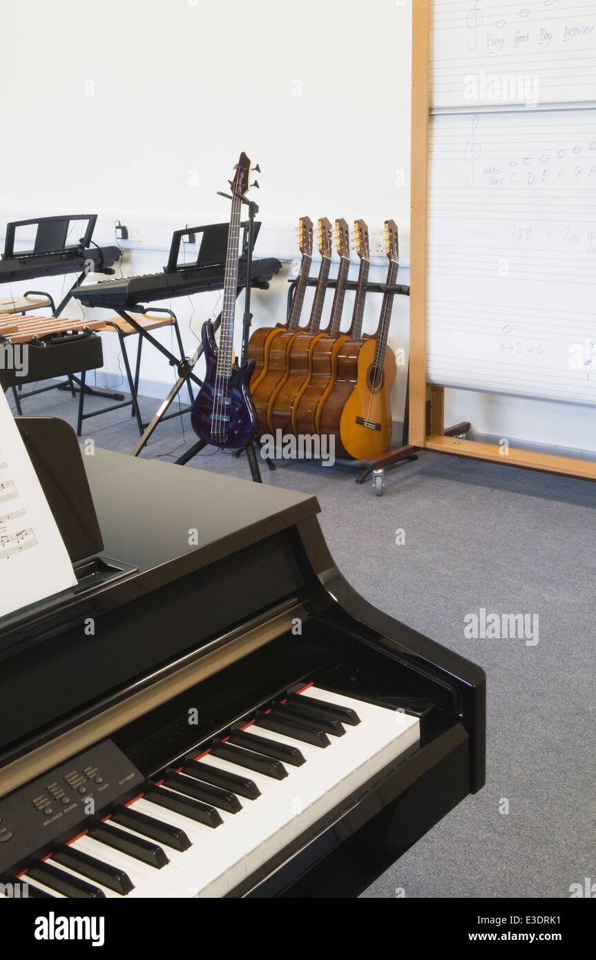 Music classroom in a modern secondary school Stock Photo - Alamy