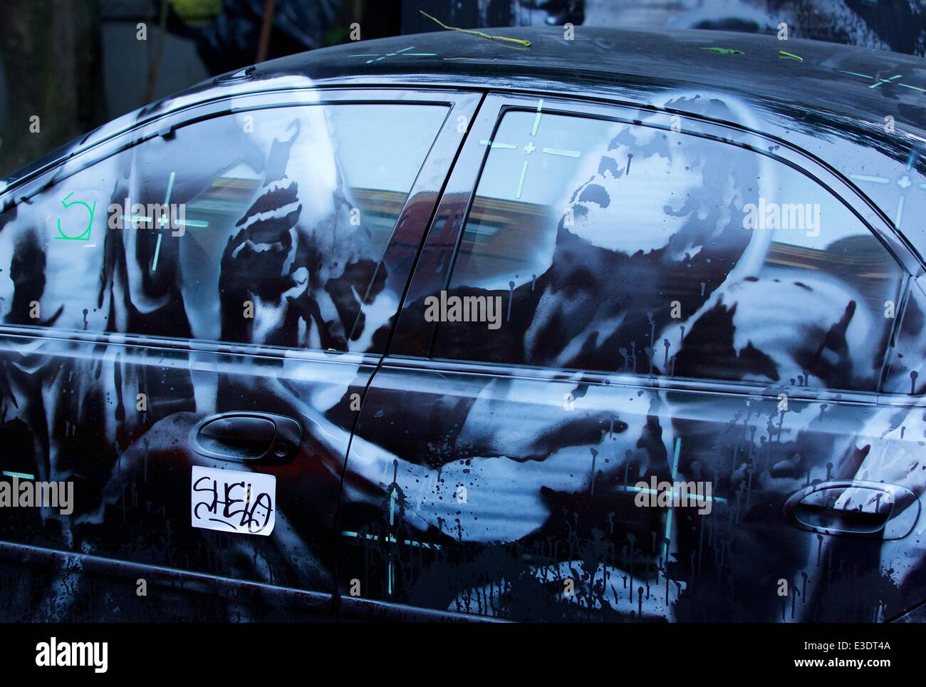 British graffiti artist Banksy gets political in his latest work in ...