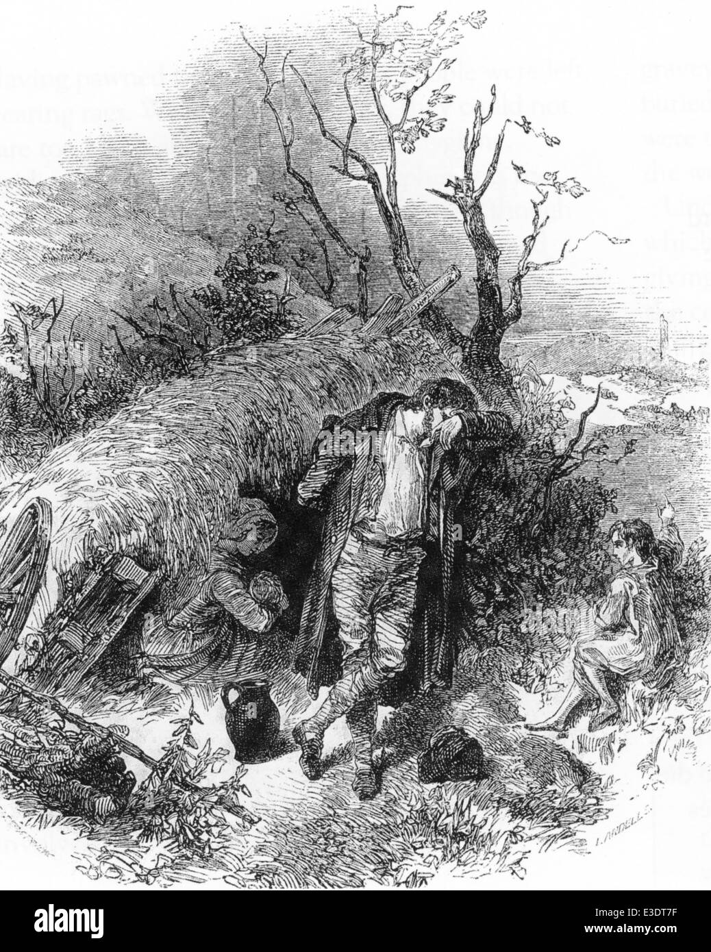 IRISH EVICTIONS "The day after the ejectment" engraving in The ...