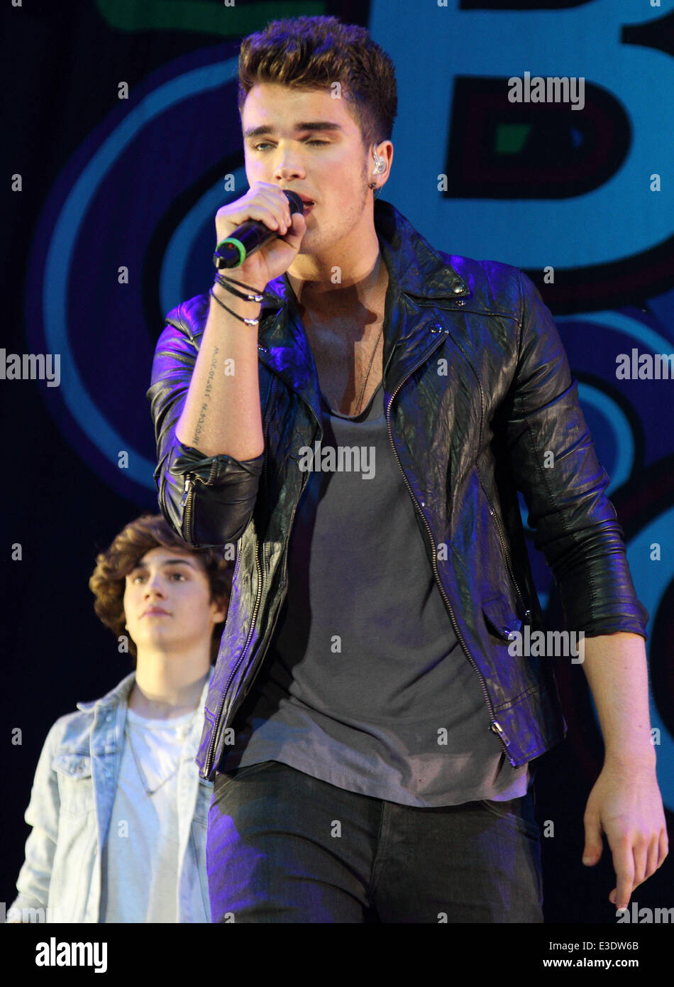 Union J at Girlguiding Big Gig Wembley Arena Featuring: Josh Cuthbert ...