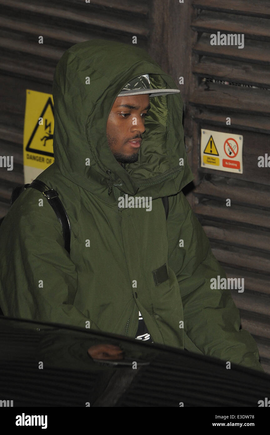 X Factor contestants outside the Fountain studios Featuring: Joey James ...