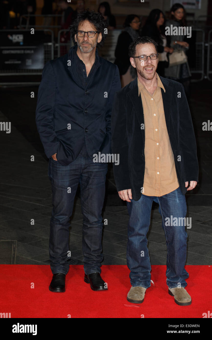 Joel Coen and Ethan Coen attend the BFI London Film Festival Centrepiece Gala screening of their ...