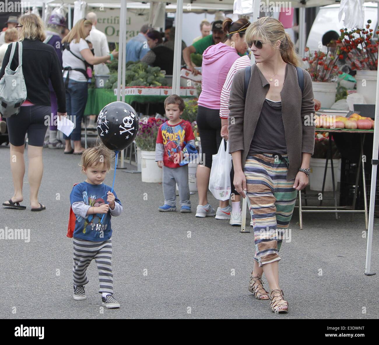 Selma Blair takes son Arthur Bleick to the fair at the Farmers Market ...