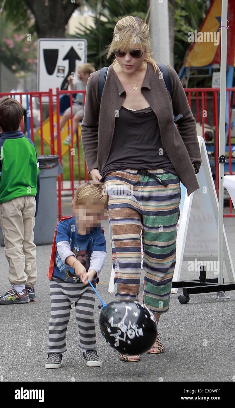 Selma Blair takes son Arthur Bleick to the fair at the Farmers Market ...