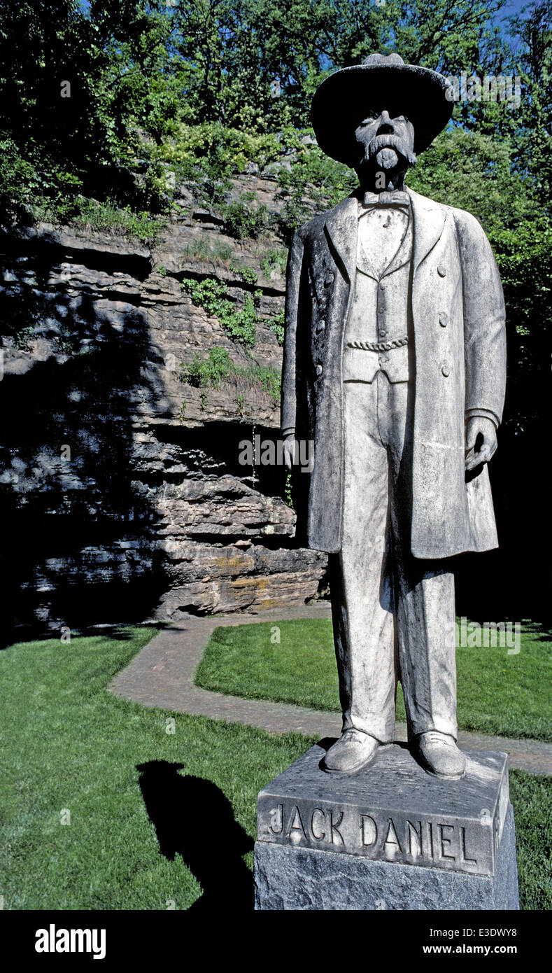 A statue of famous whiskey-maker Jack Daniel stood near the spring ...