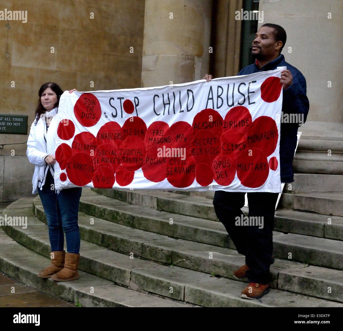 'Join The Dots' protesters hold a 'Stop Child Abuse' demonstration in ...