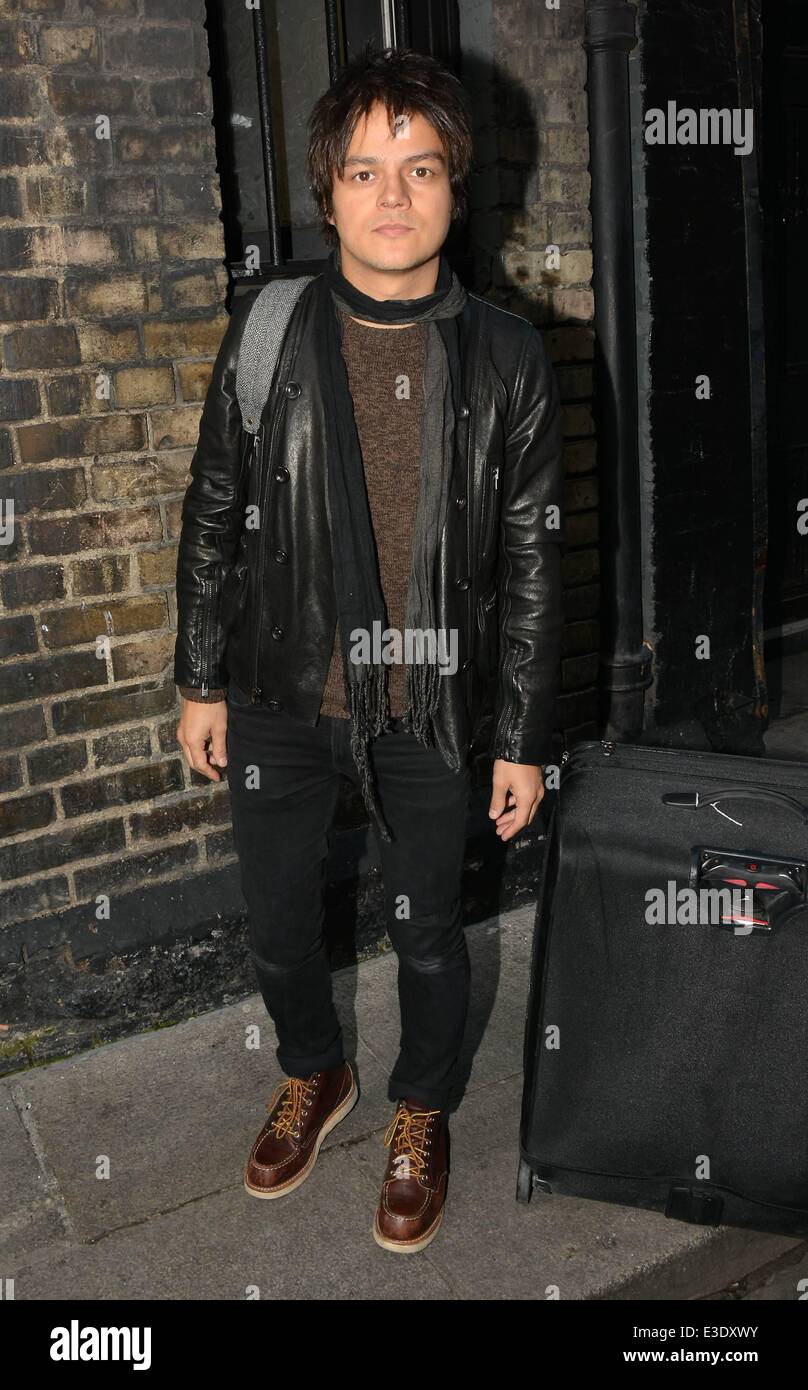 Singer/songwriter Jamie Cullum at the stage door of The Olympia Theatre ...