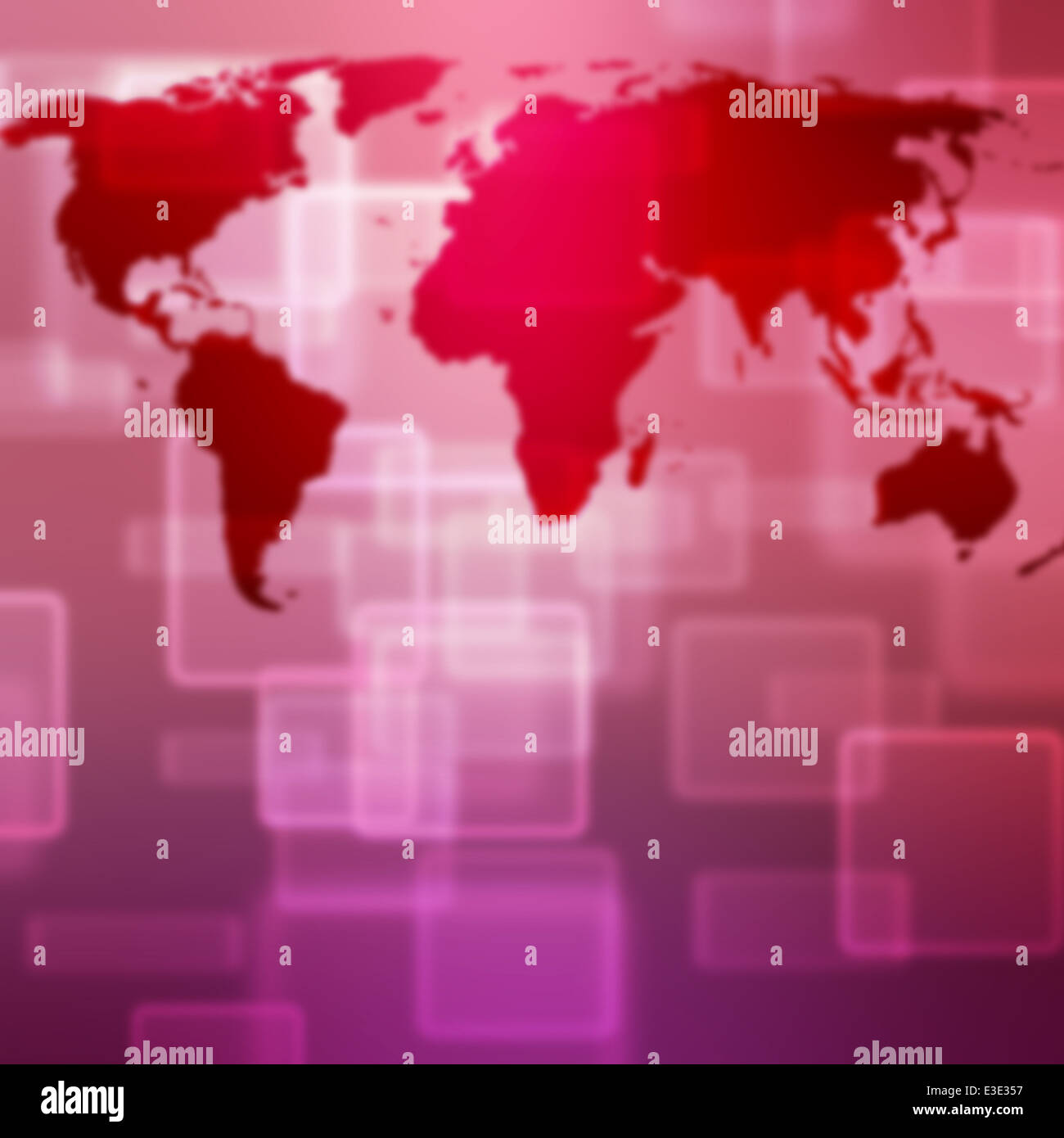 abstract background with world map and square texture Stock Photo - Alamy