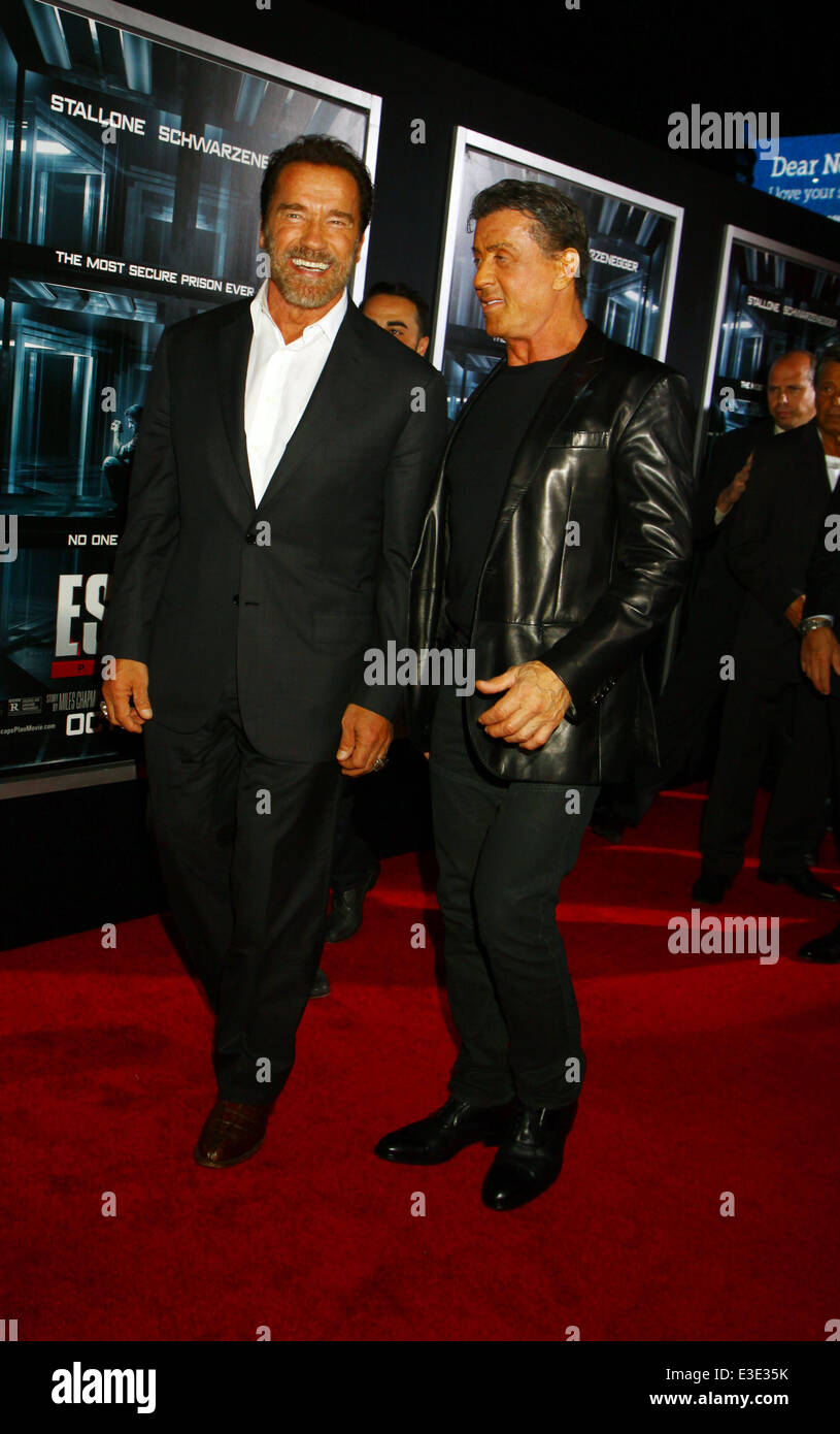 Sylvester Stallone and Arnold Schwarzenegger together on the Red Carpet ...