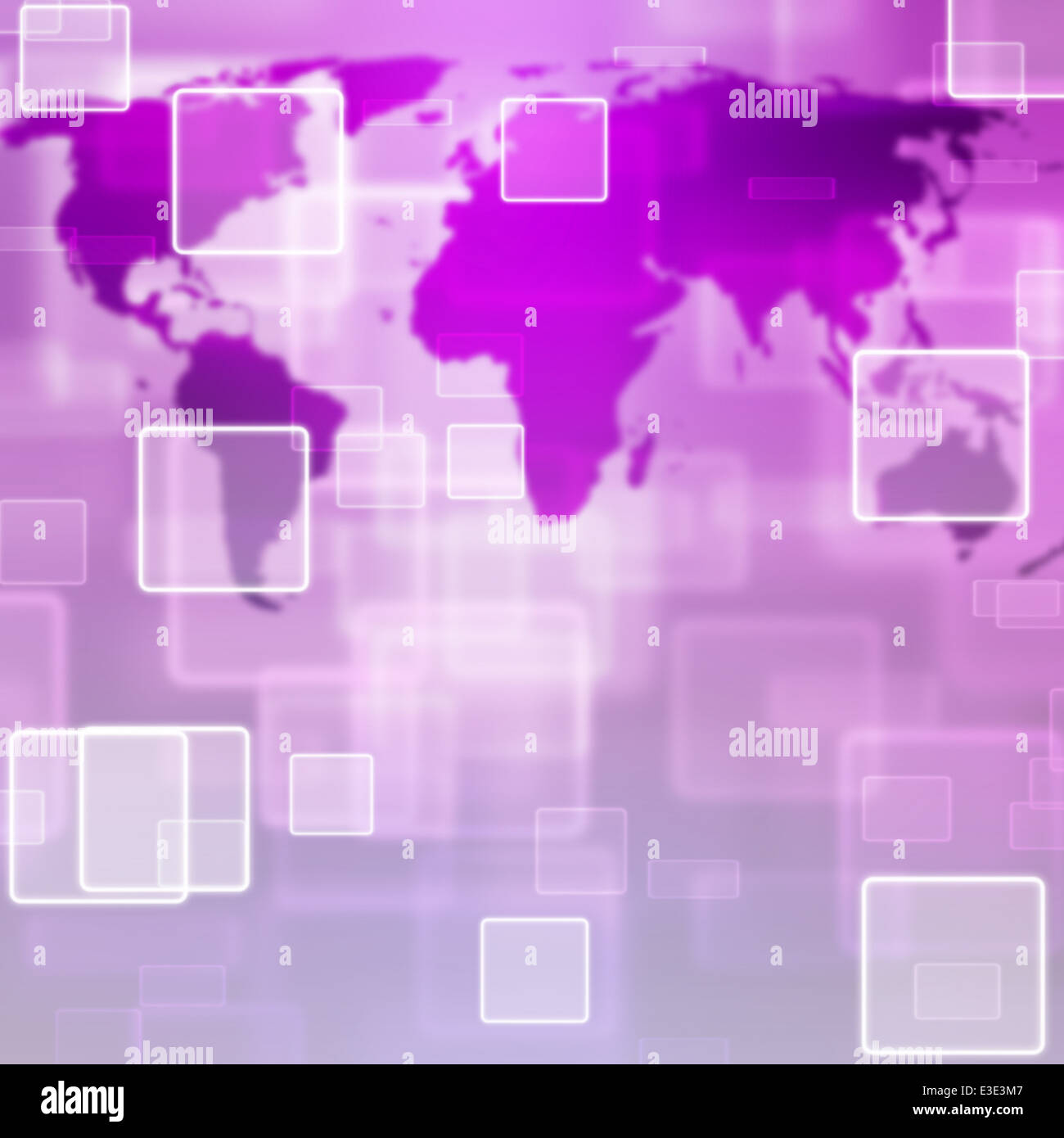 Squares world map illustration world hi-res stock photography and ...